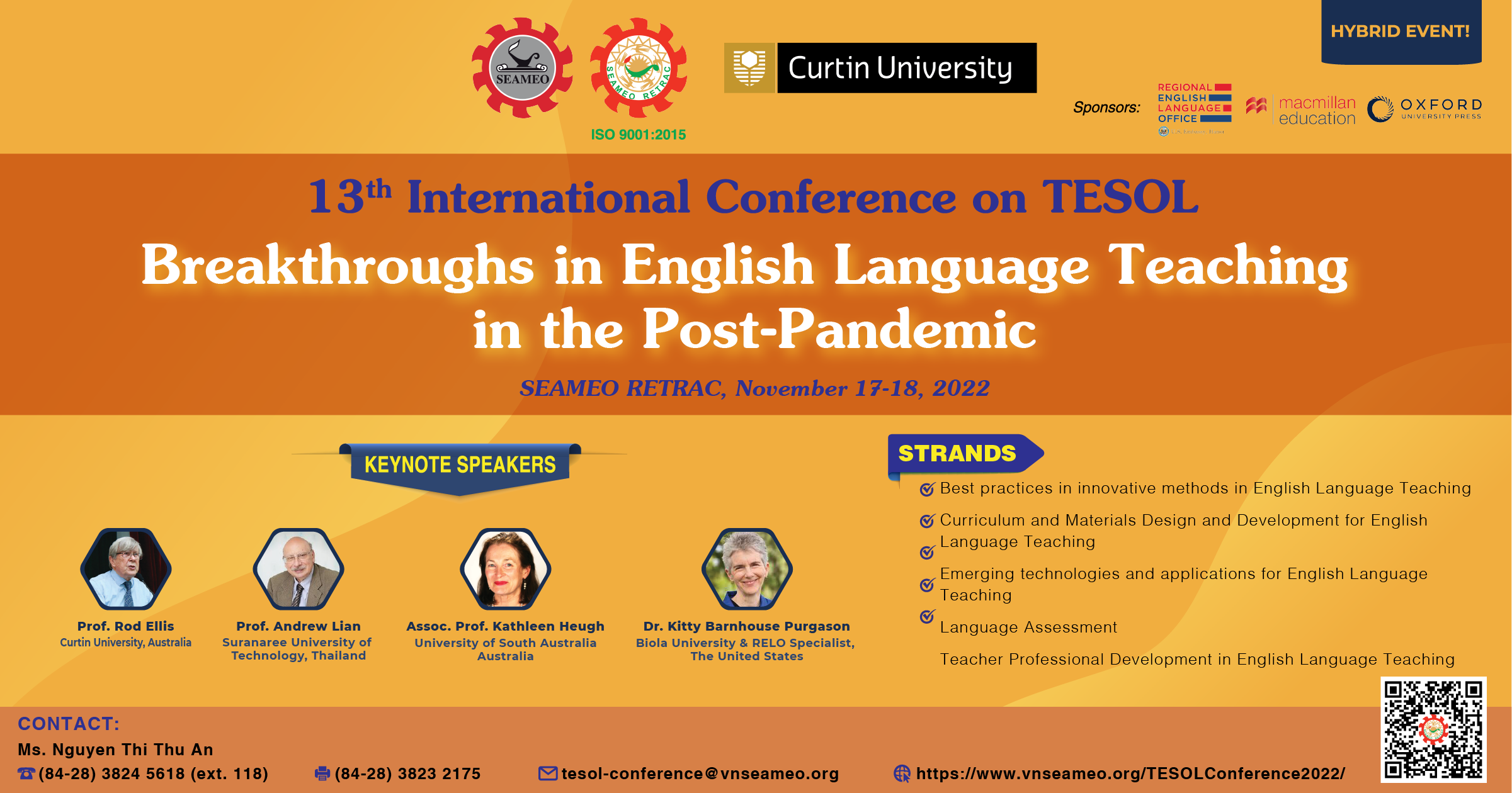CONFERENCE ON TESOL – SEAMEO RETRAC
